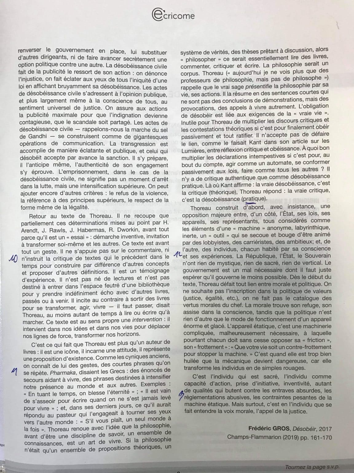 Résumé Ecricome 2020 - Sujet - Major Prépa