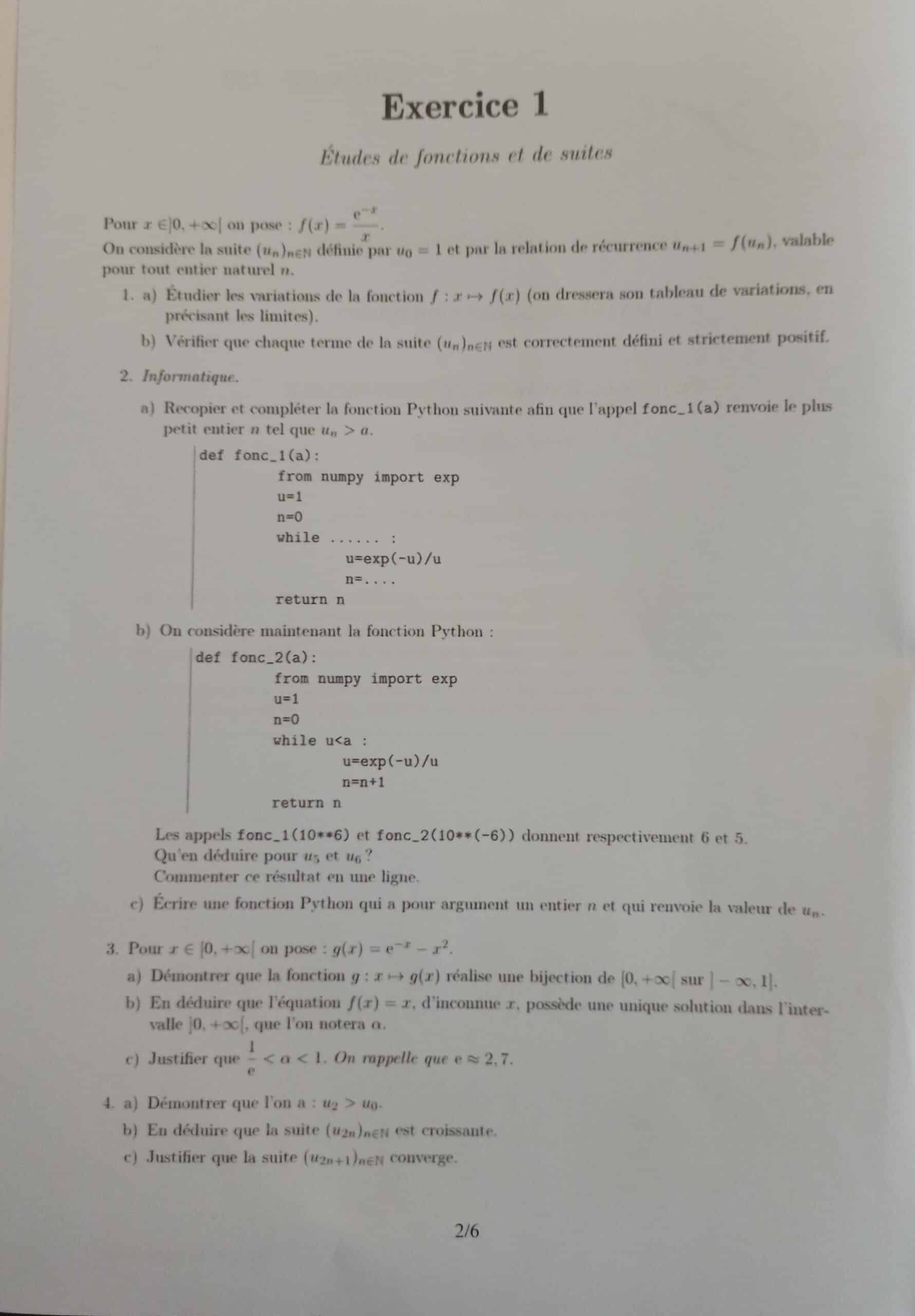 Maths appliquées emlyon 2023 - Sujet - Major Prépa