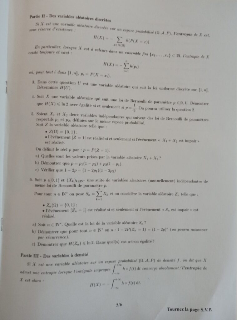Maths appliquées emlyon 2023 - Sujet - Major Prépa