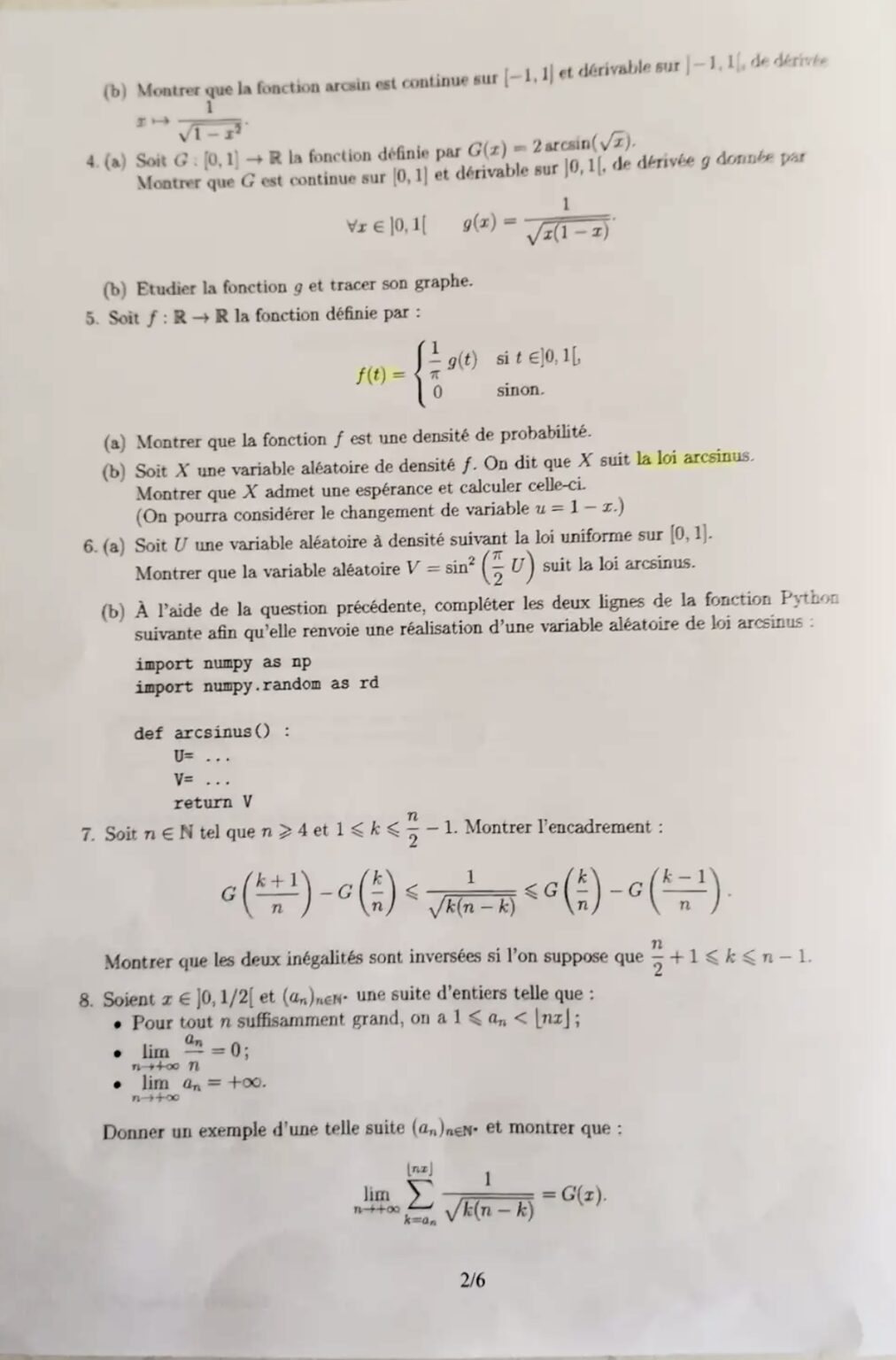 Maths 2 approfondies HEC ESCP 2023 - Sujet - Major Prépa
