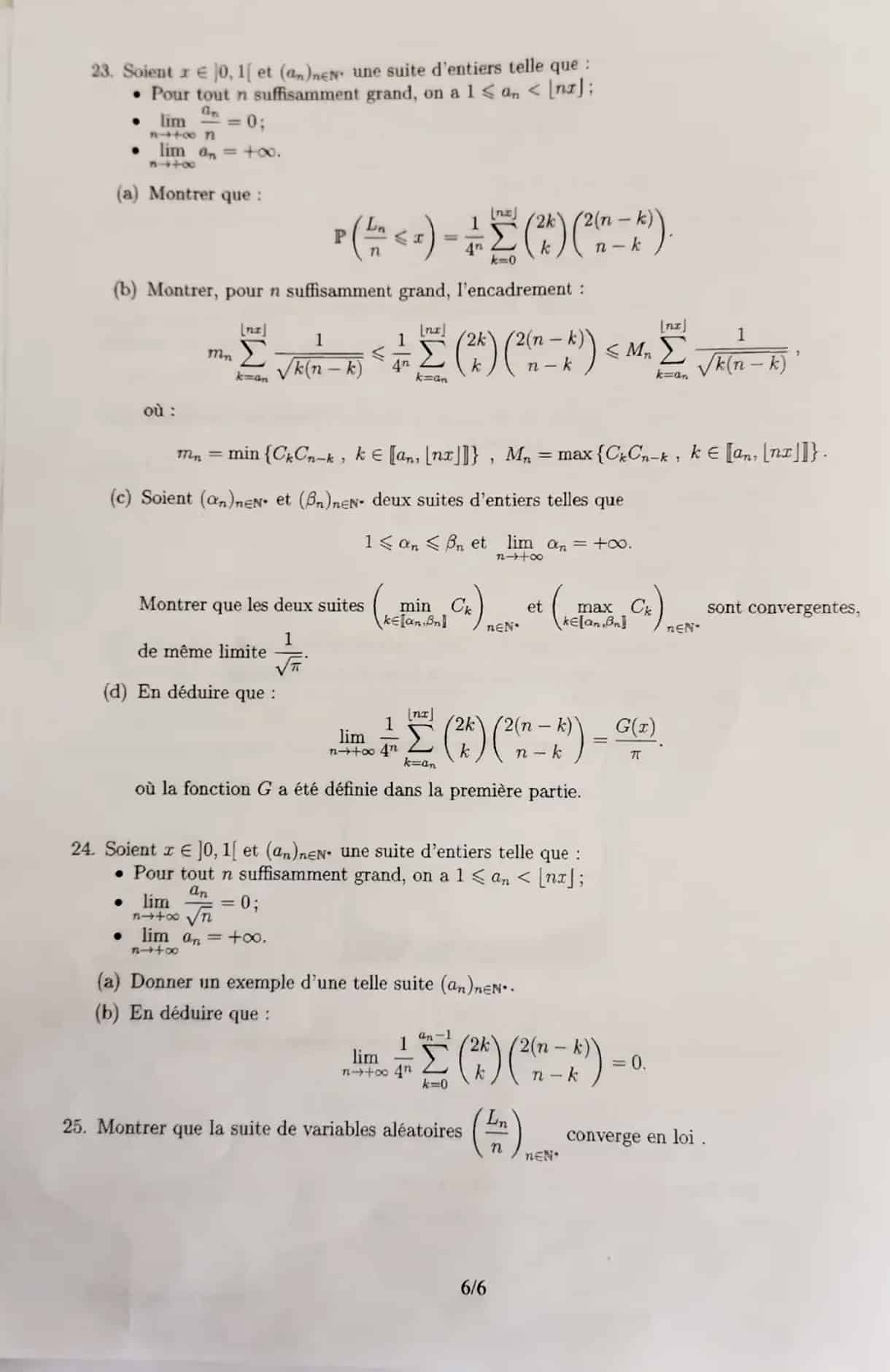 Maths 2 approfondies HEC ESCP 2023 - Sujet - Major Prépa