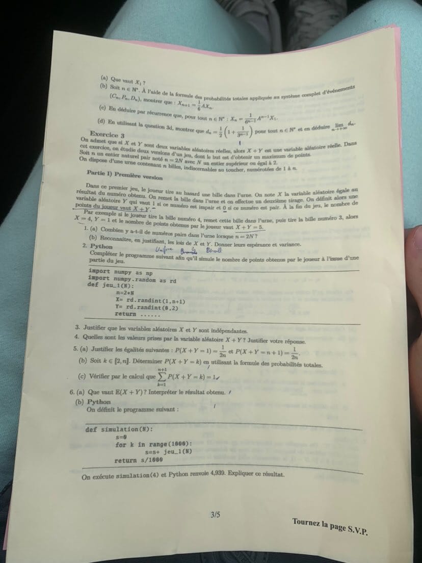 Maths ESCP ECT 2024 - Sujet - Major Prépa