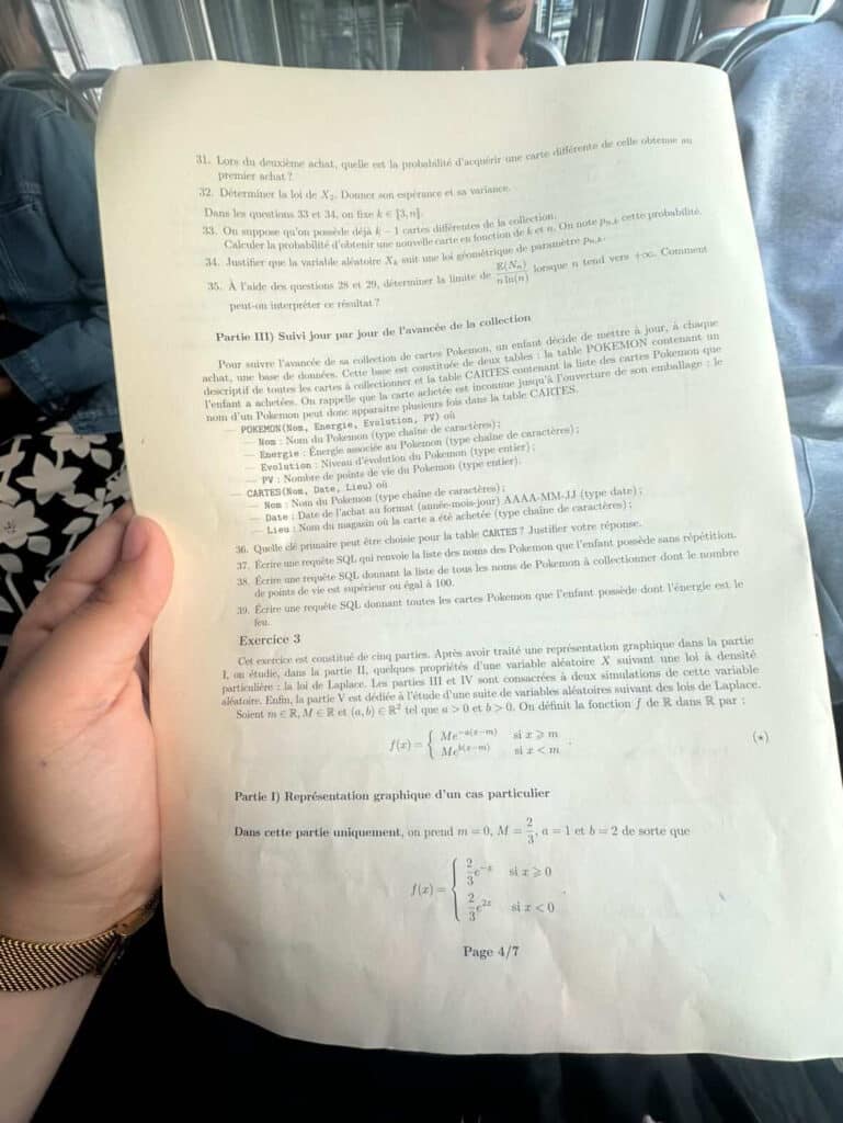 Sujet Maths ESCP 2026 - Prépa ECT